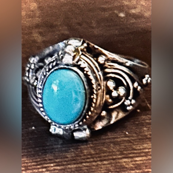 Jewelry | Turquoise Sterling Silver Poison Ring | Poshmark